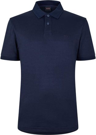 HUGO BOSS Poloshirt f&uuml;r Herren, Verriegelung, kurz&auml;rmlig (Dunkelblau)