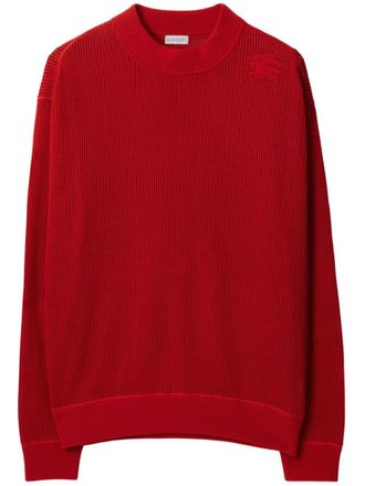 Burberry pull en résille à logo EKD - Rouge