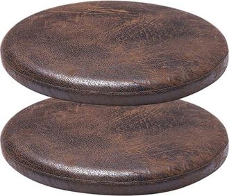 Generic Lot de 2 coussins de si&egrave;ge ronds antid&eacute;rapants en cuir PU, coussins de chaise de cuisine amovibles et imperm&eacute;ables, faciles &agrave; nettoyer, 45 x 45 cm, pa