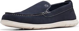 Clarks Homme Flexway Step Shoes, Navy Suede, 44 EU