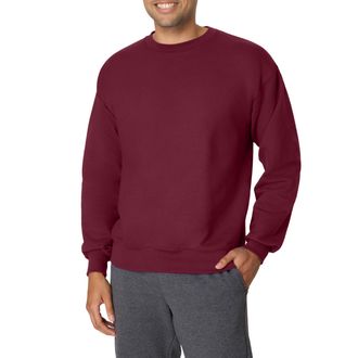 Hanes Herren Sweatshirt, Burgunder, XXL