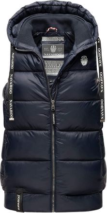 Navahoo Damen Weste Steppweste gesteppt Frühjahr Übergangsweste B860 [B860-Kassid-Navy-Gr.S]
