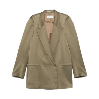 Dries Van Noten Femme, Vestes, Vert, Taille: 40 FR Veste crois&eacute;e oversize