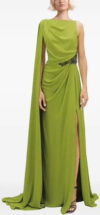 Gemy Maalouf beaded waistline dress - Gr&uuml;n