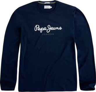 Pepe Jeans London Herren Eggo Long T-Shirt, Marineblau, XXL