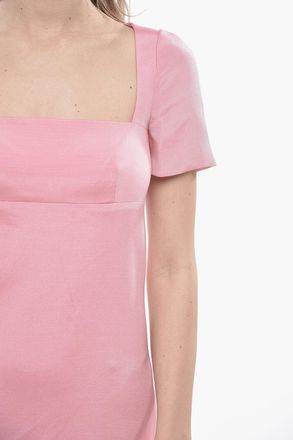 Valentino Kurz&auml;rmeliges Etuikleid Aus Seidenmischung Valentino