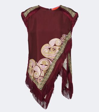La DoubleJ Bedrucktes Top aus Seiden-Twill