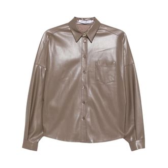 Simona Corsellini Langarmshirt - - Blouses & Shirts - Damen - Braun - S