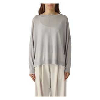 Gran Sasso Femme, Pulls, Gris, Taille: 42 FR Maille &agrave; Col Rond