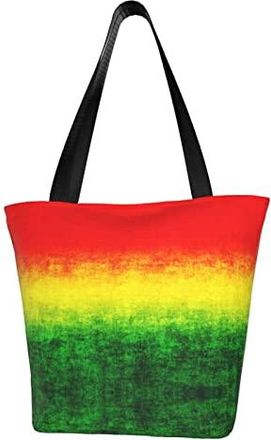 AOOEDM Rasta Grunge Tote Bag Femmes Capacit&eacute; &Eacute;paule &Eacute;picerie Sacs