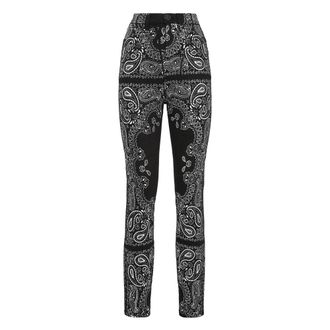Philipp Plein Denim Super High Waist Jegging Paisley Bandana - - Trousers - Damen - Schwarzk - W26