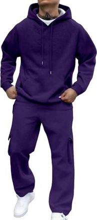 Generico Ensemble de Surv&ecirc;tement pour Homme avec Capuche et Pantalon de Jogging Ensemble de Surv&ecirc;tement Premium Ajustement L&acirc;che &Eacute;l&eacute;gant Ensemble Sportif Basiq