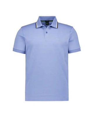 HUGO BOSS Herren Polo-Shirt blau meliert Slim Fit
