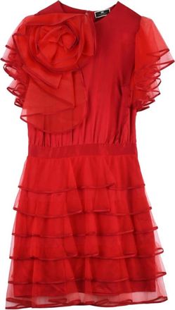 Elisabetta Franchi Femme, Robes, Rouge, Taille: 34 FR Satin Dress