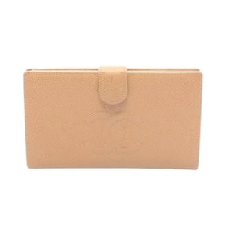 Chanel Portefeuille long (&agrave; deux volets) Pre-owned - Femme - Pre-owned - Beige - Taille: ONE Size