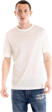Paolo Pecora Homme, Tops, Blanc, Taille: M T-shirt en piqu&eacute; extrafin