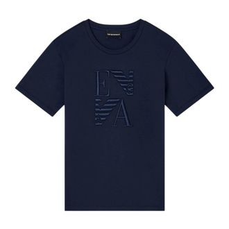 Emporio Armani Femme, Tops, Bleu, Taille: 42 FR T-shirt poliestere