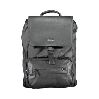 Calvin Klein Schwarzer Polyester-Rucksack mit Laptopfach - - Bags - Herren - Schwarzk - ONE SIZE