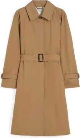Max Mara Femme, Manteaux, Beige, Taille: 34 FR Trench-coat midi simple boutonnage