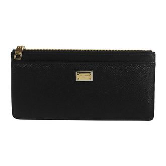 Dolce & Gabbana Femme, Accessoires, Noir, Taille: ONE Size Portefeuille Noir avec Fermeture &Eacute;clair