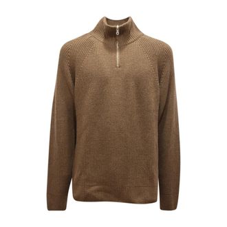 Brooksfield Gr&uuml;ner Wollmischung Half-Zip Pullover - - Knitwear - Herren - Gr&uuml;n - 3XL