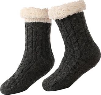 Generic Chaussettes de maison avec pantoufle en cachemire, pantoufles pour femmes | Chaussettes douces pour femmes Chaussettes douces pour la maison dhiver fl