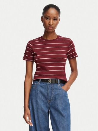 Tommy Hilfiger T-Shirt New Cody WW0WW40587 Rot Slim Fit