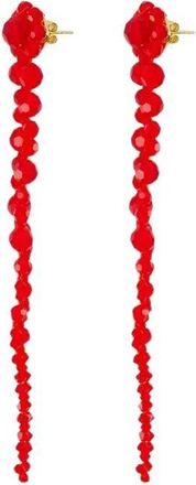 Simone Rocha Ohrringe - Drip Earrings - Brass - Red - Gr. unisize - in Rot - f&uuml;r Damen