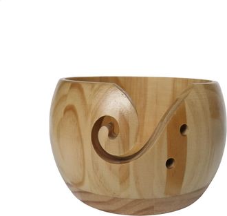 Generic Garnschalen zum H&auml;keln - Handgefertigte gro&szlig;e Holzgarnschalen mit L&ouml;chern, rundes Bastel-Strick | und handgefertigte Aufbewahrungsschalen f&uuml;r Strick- 