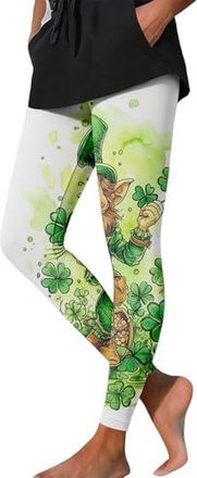 Generic St Legging pour femme - Taille haute - Legging anti-roulis - Legging de yoga long - Legging de loisirs - Pantalon blanc - Yoga, Blanc., XXL