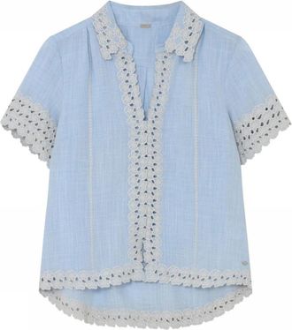 Gustav Femme, Blouses et Chemises, Bleu, Taille: 42 FR Sea Breeze Blouse