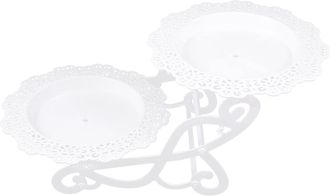 BESTONZON Tortenst&auml;nder 2 Etagen Cupcake St&auml;nder 2 St&ouml;ckig Kunststoff Obstteller Dessert St&auml;nder Geb&auml;ck Kuchen Muffin Obst Halter Weihnachten Nachmittagstee Geb