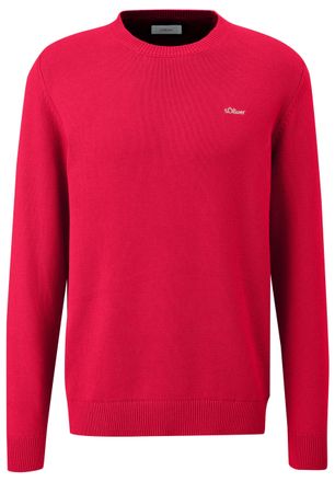 s.Oliver W&auml;rmender Baumwollpullover mit Logo-Stickerei