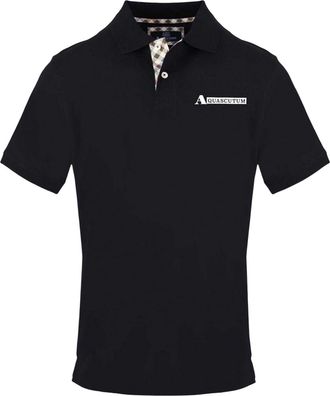 Aquascutum Poloshirt f&uuml;r Herren, kurz&auml;rmlig (Schwarz)