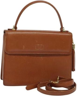 Valentino Pre-owned Cuir sacs-main - Femme - Pre-owned - Brun - Taille: ONE Size