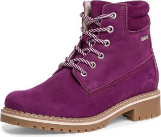 Tamaris Damen Schnürstiefel gefüttert Leder Blockabsatz Winter; PURPLE/lila; 39 EU