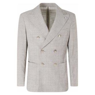 L.B.M. 1911 L.b.m. 1911, Homme, Vestes, Beige, Taille: M Veste Effet Ratier