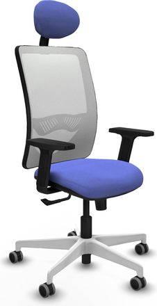 Piqueras y Crespo Call Center Zulema Stuhl mit 2D-Armen, h&ouml;henverstellbarer Lendenwirbelst&uuml;tze und festem Kopfteil, ausgestattet mit 3 Positionen und Schneideschaum, We