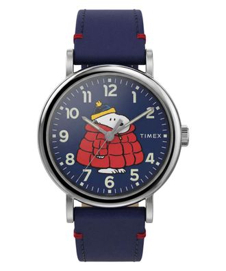 Timex Peanuts X Weekender Puffy Coat Blau Herren Armbanduhr TW2Y85700