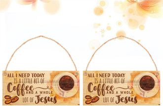 BESPORTBLE NIYANGLE 2 St&uuml;ck Teiliges Holzschild T&uuml;rh&auml;nger Kreative Willkommensh&auml;ngeplakette im Pastoralstil Robuste Holzt&uuml;rtafel f&uuml;r Restaurant Hotel Dekoration 