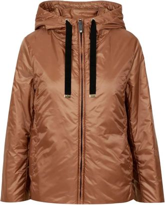 Max Mara Femme, Vestes, Brun, Taille: 38 FR Canvas Padded Jacket