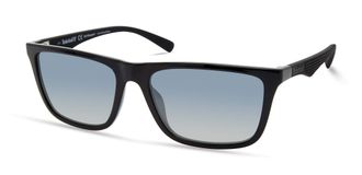 Timberland TBA9264 Herren Sonnenbrille, Casual Sonnenbrille in Leichtem Design, Rechteckige Linsenform, Rauchpolarisierte Gl&auml;ser, Gl&auml;nzendes Schwarz