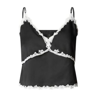 Pinko Pinko, Femme, Tops, Noir, Taille: 36 FR D&eacute;bardeur &agrave; fines bretelles