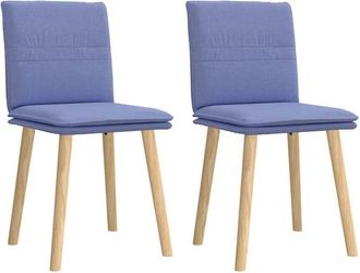 vidaXL Esszimmerst&uuml;hle 2 Stk. Jeansblau Stoff Vidaxl