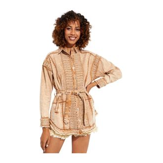 IXIAH Ixiah, Damen, Blusen & Hemden, Beige, SGr&ouml;&szlig;e
