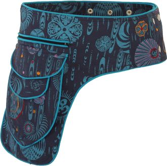 Purewonder G&uuml;rteltasche mit Druckkn&ouml;pfen H&uuml;fttasche Nr. 20 Blau