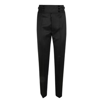 Maison Margiela Wollhose mit Bundfalten - - Trousers - Damen - Schwarzk - 2XS