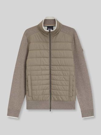 HUGO BOSS Regular Fit Strickjacke aus Baumwoll-Schurwoll-Mix Modell H-Facente
