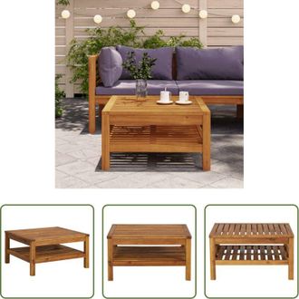 vidaXL Akazienholz Tisch - Couchtisch 65x65x35 cm Massivholz Akazie