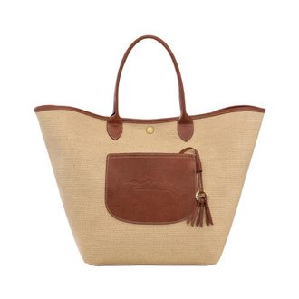 Longchamp Le Pliage Basket Tote L - - Bags - Damen - Braun - ONE SIZE